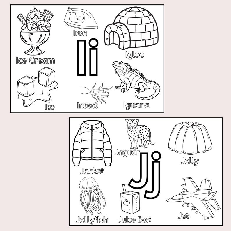 Alphabet Coloring Pages: Fun Preschool Printable Activity (26 Sheets ...