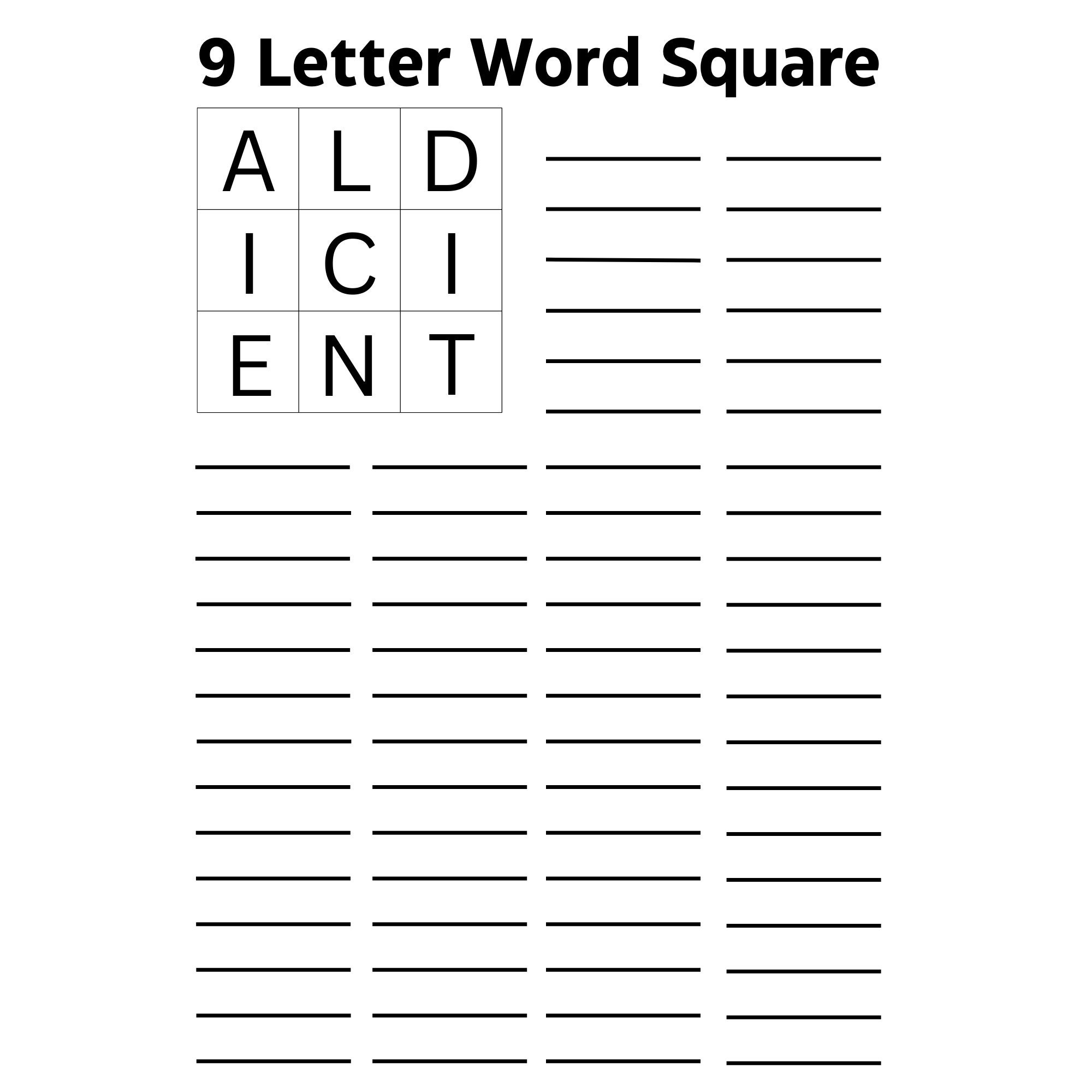 9 Letter Word Puzzle Bundle 3/26 Puzzles/target Word/party Word Game ...