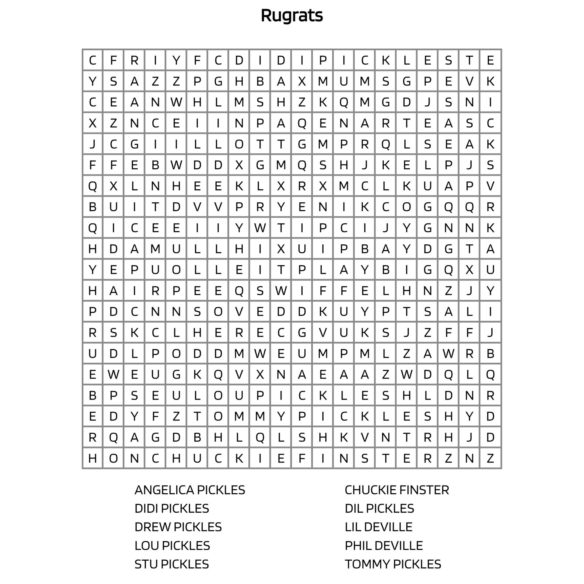 90s Cartoon Word Search: Nostalgic Fun (digital Download) - Etsy