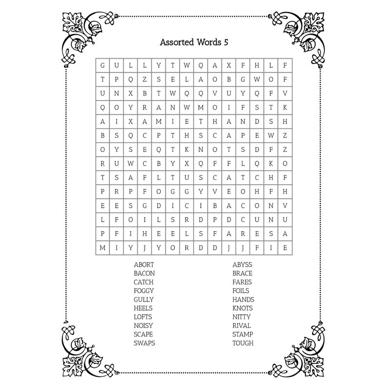 Printable Word Search Puzzles: 50 Assorted Wordsearches (PDF Download ...