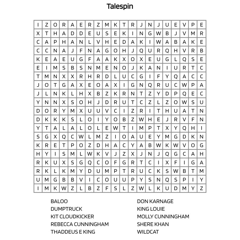 90s Cartoon Word Search: Nostalgic Fun (digital Download) - Etsy