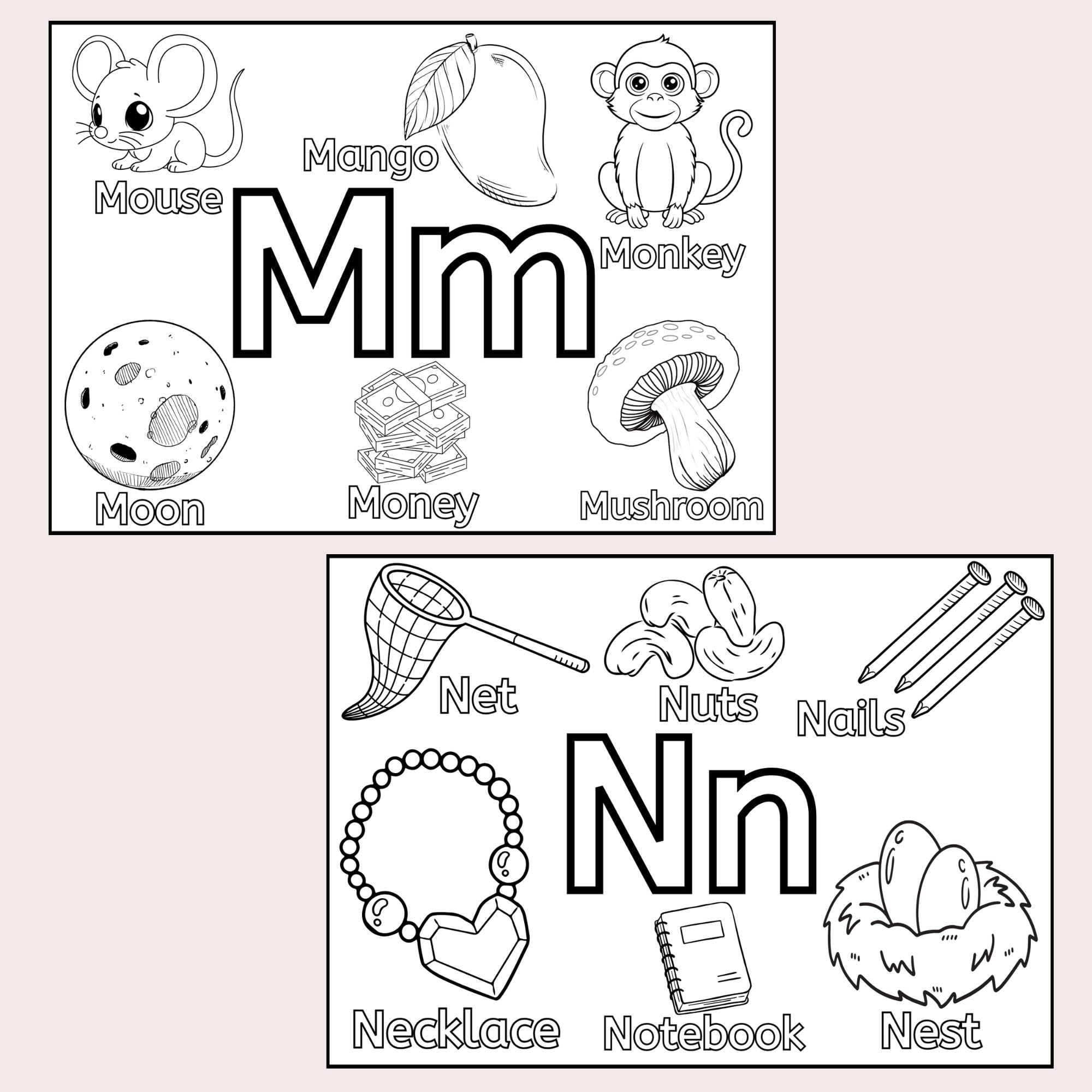 Alphabet Coloring Pages: Fun Preschool Printable Activity (26 Sheets ...