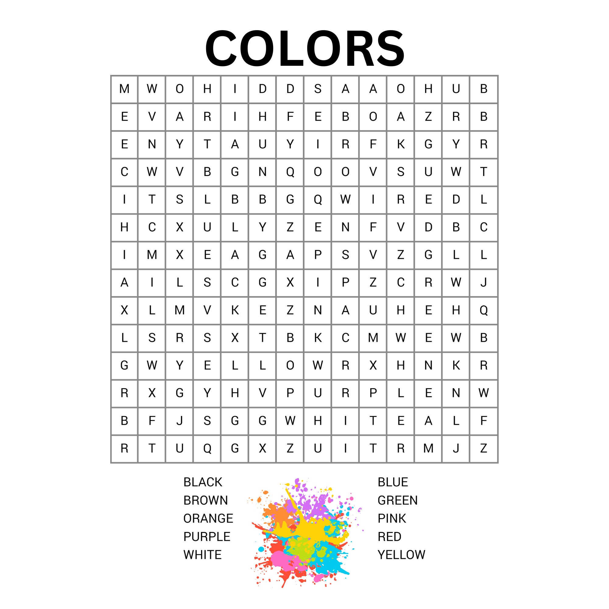 Printable Wordsearch for Kids 20 Printable Puzzle Pages for Kids ...