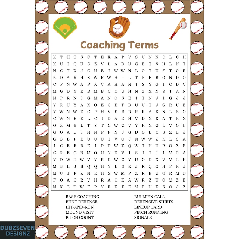 Baseball Word Search Bundle: 10 Printable Puzzles (PDF) - Etsy