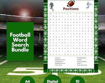 Printable Football Word Search Game - Etsy