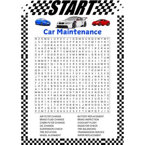 Car Word Search Bundle: 10 Printable Puzzles (PDF/PNG) - Etsy