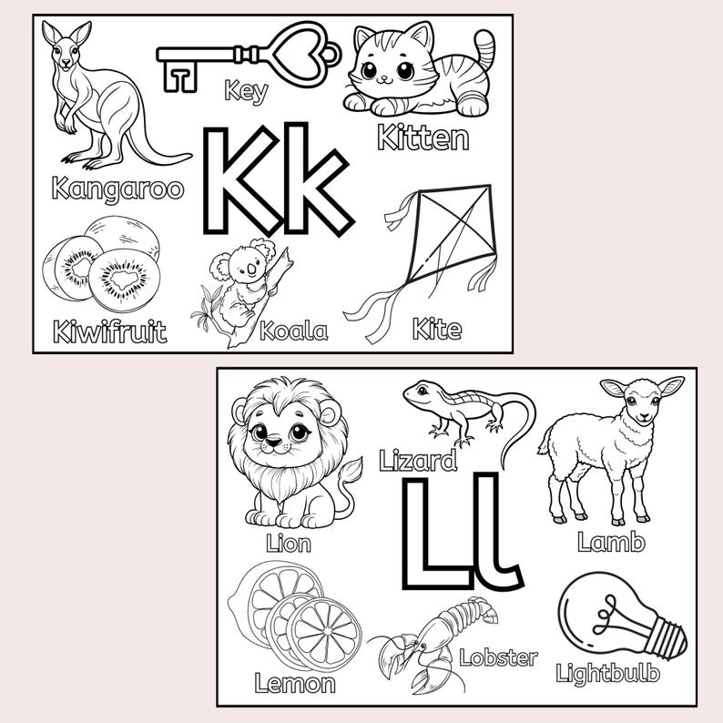 Alphabet Coloring Pages: Fun Preschool Printable Activity (26 Sheets ...