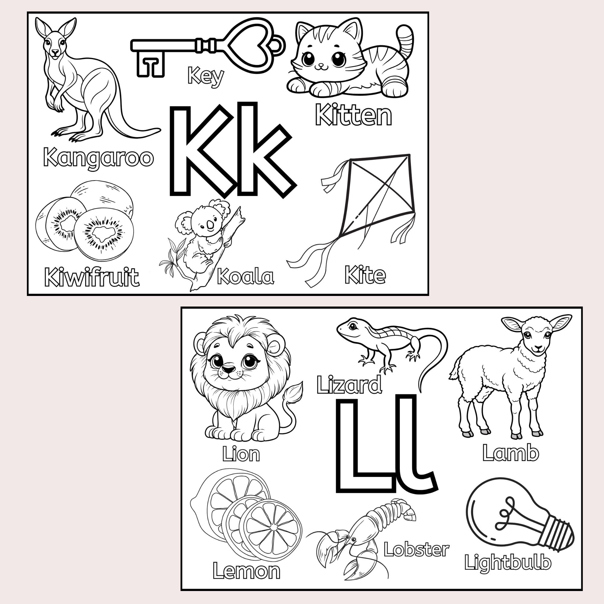 Alphabet Coloring Pages: Fun Preschool Printable Activity (26 Sheets ...