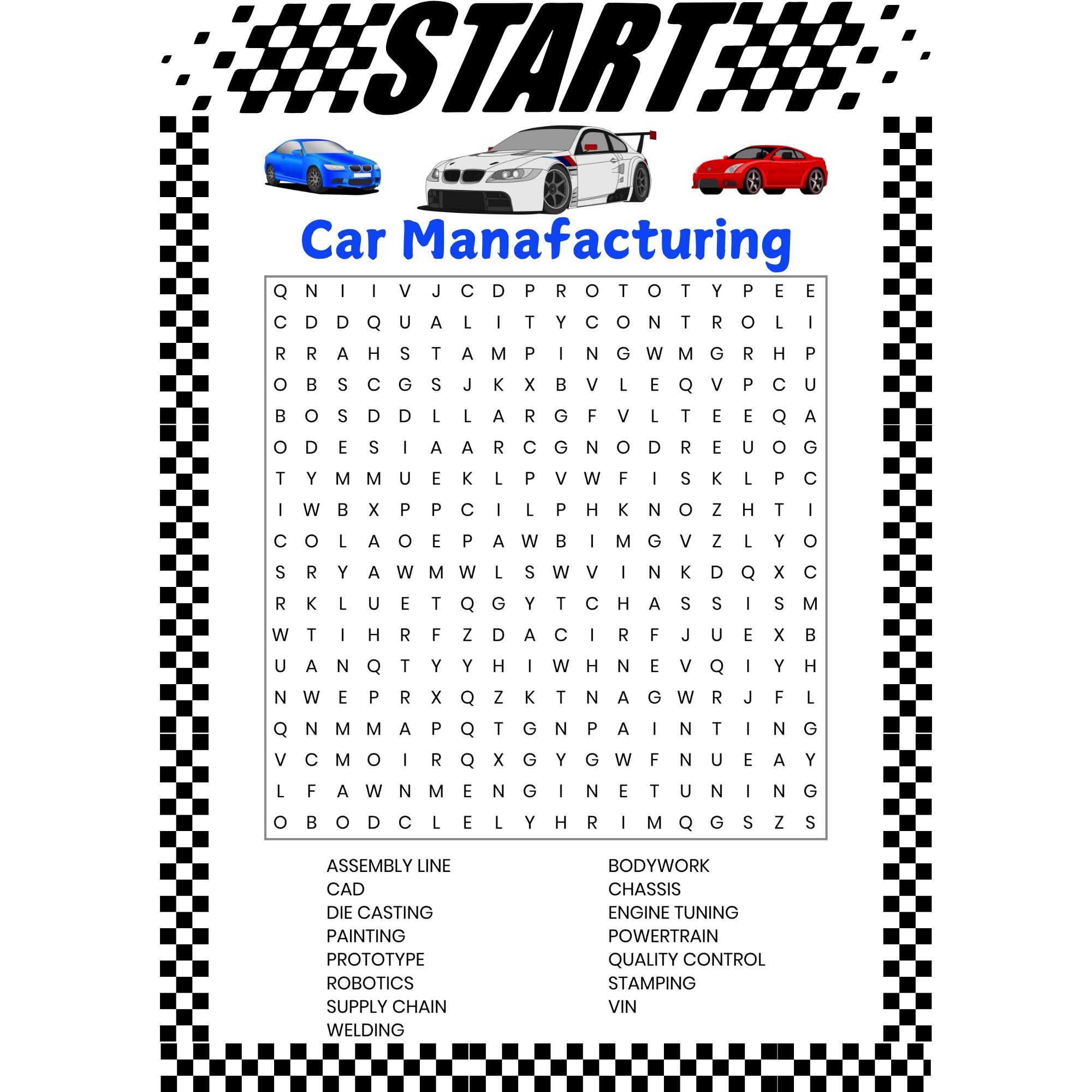 Car Word Search Bundle | 10 Wordsearches | Printable Puzzle With ...