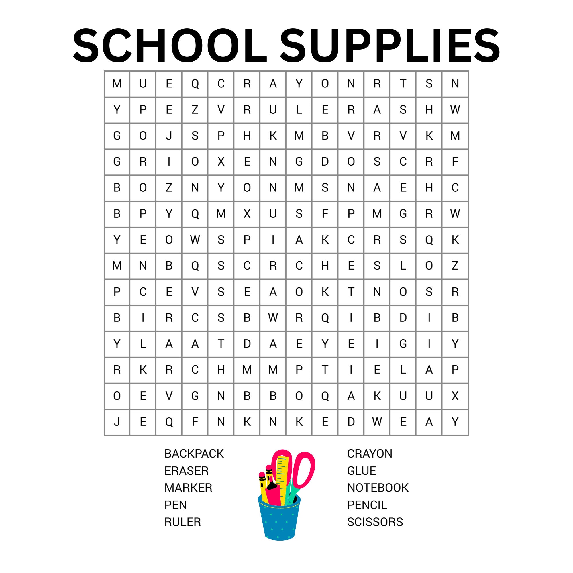 Printable Wordsearch for Kids 20 Printable Puzzle Pages for Kids ...