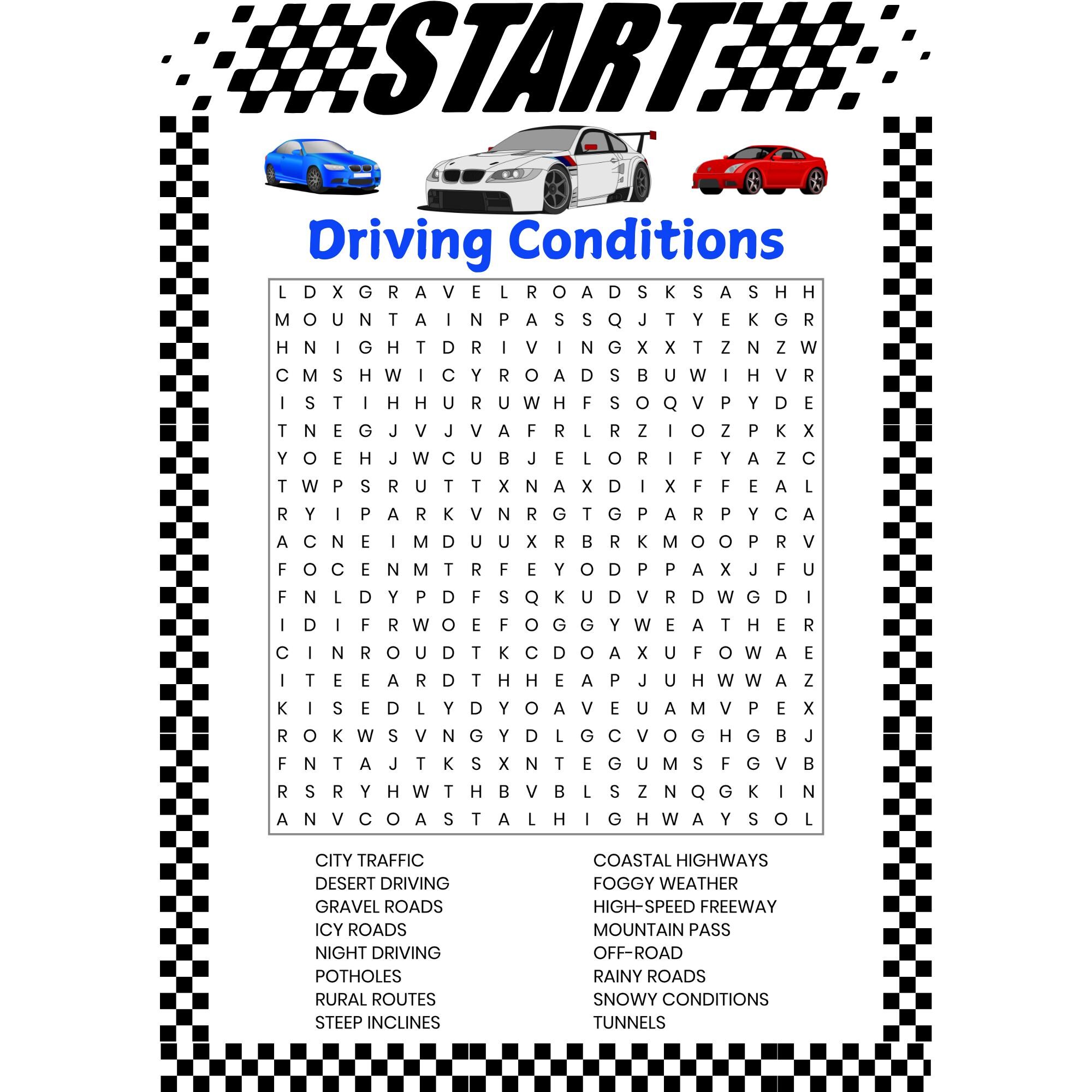 Car Word Search Bundle | 10 Wordsearches | Printable Puzzle With ...