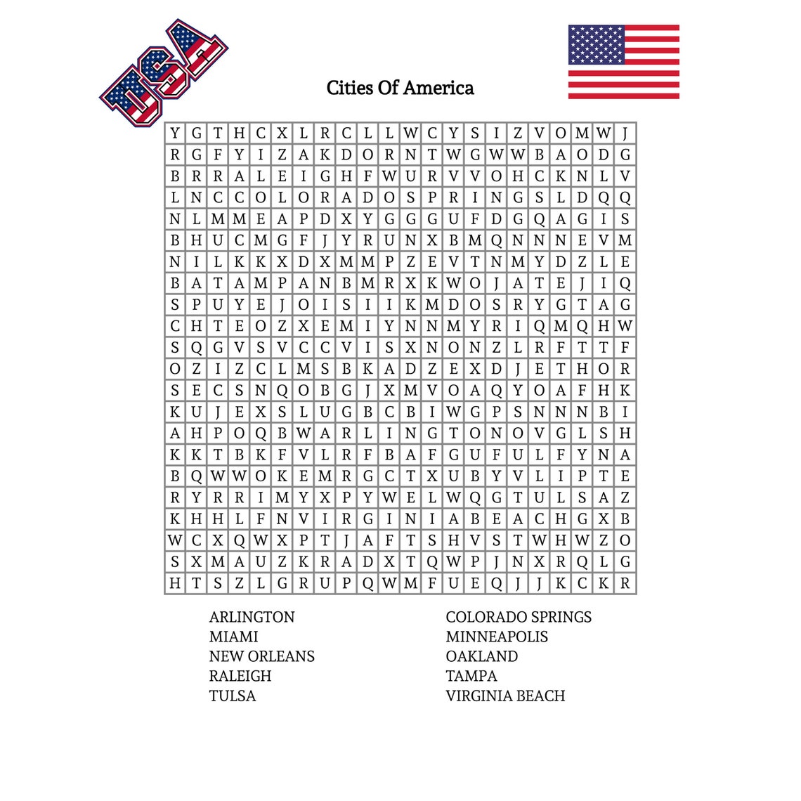 Word Search | United States Cities Word Search Bundle| Printable PDF ...