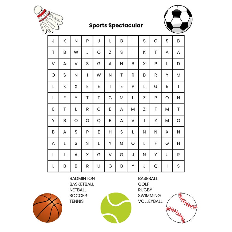 Kids Printable Word Search| 10 Printable Puzzle Pages for Kids| Digital ...