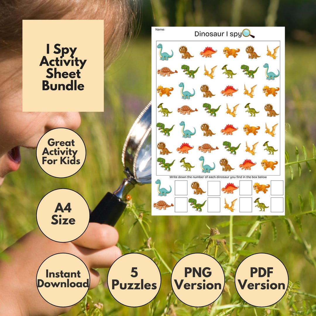 I Spy Animals Printable Activity Sheets, Educational Puzzles, Seek and ...