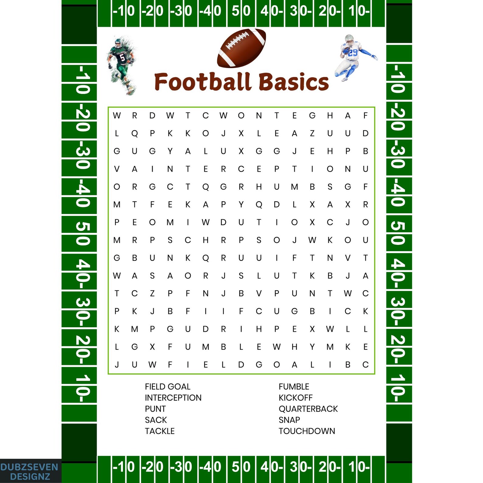 Football Word Search Bundle | 10 Wordsearches | Printable Puzzle With ...