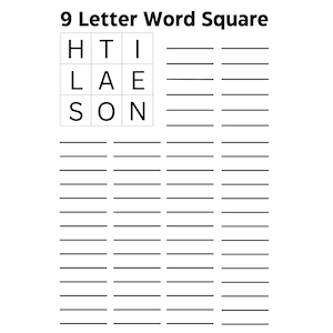 9 Letter Word Puzzle Bundle 3/26 Puzzles/target Word/party Word Game ...