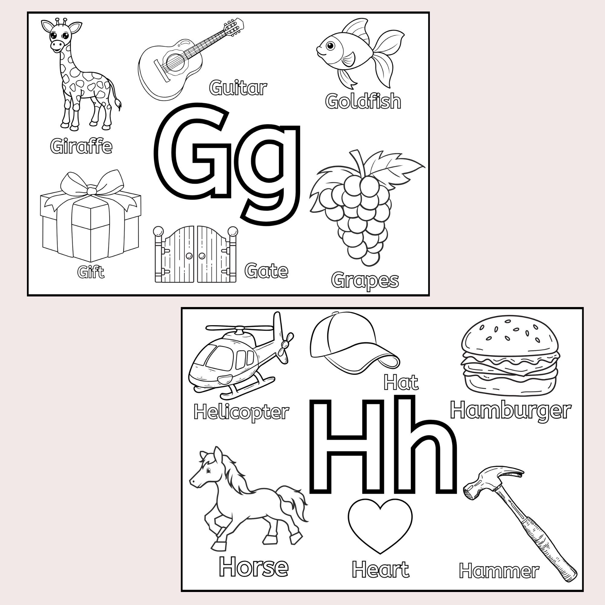 Alphabet Coloring Pages: Fun Preschool Printable Activity (26 Sheets ...