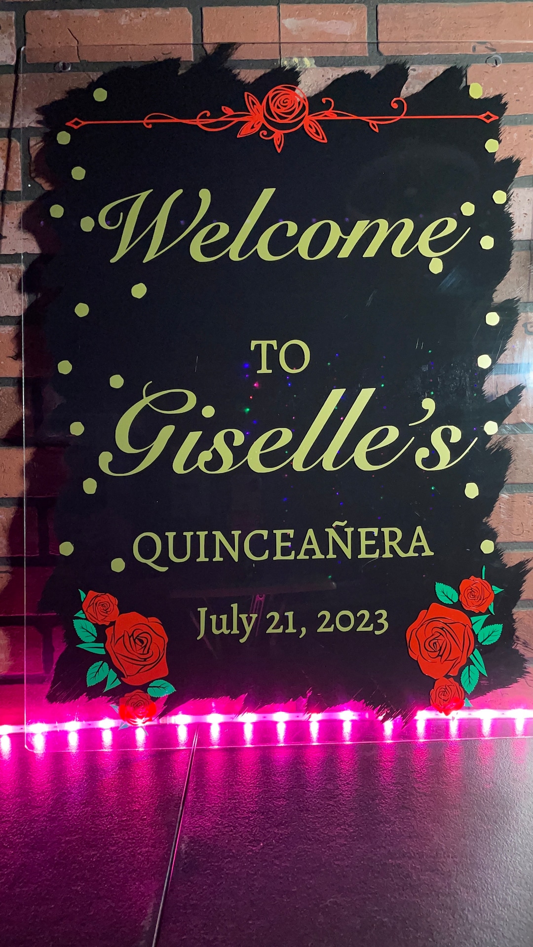 Custom Acrylic Welcome Sign, Painted Welcome Sign, Brushed Back Sign ...