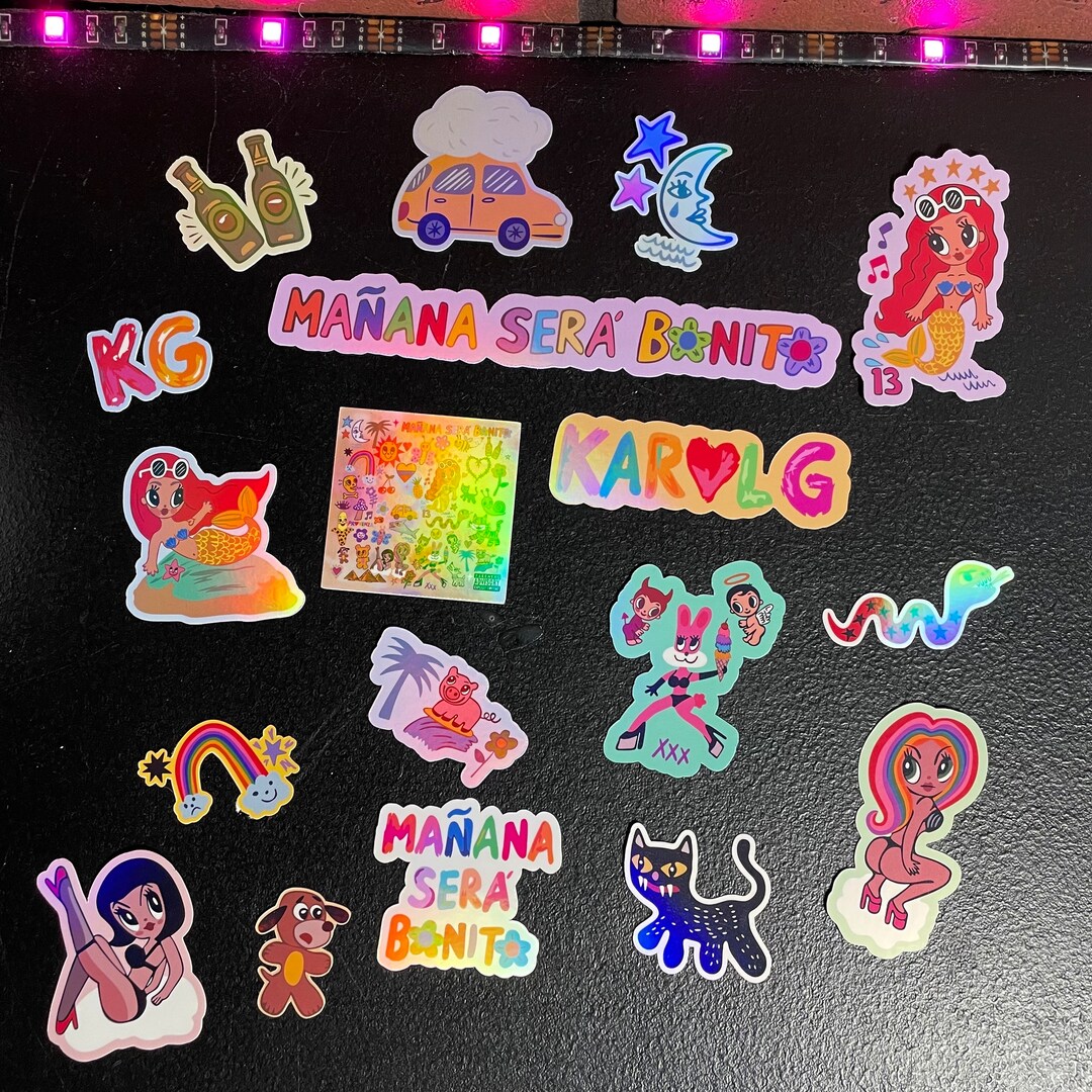 Karol G Holographic 18 Stickers Bundle. Inspired by New Album Mañana ...