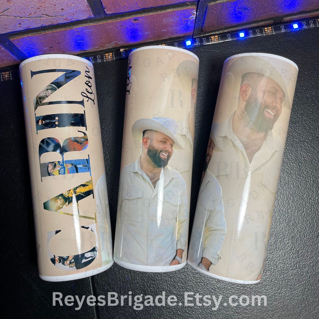 Carin Leon Tumbler 20oz, Vaso De Carin Leon, Tumbler Sublimation, Carin ...