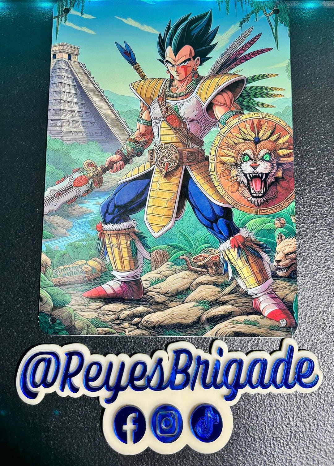 Aztec Warrior Anime. Wall Decor. Room Decor. - Etsy