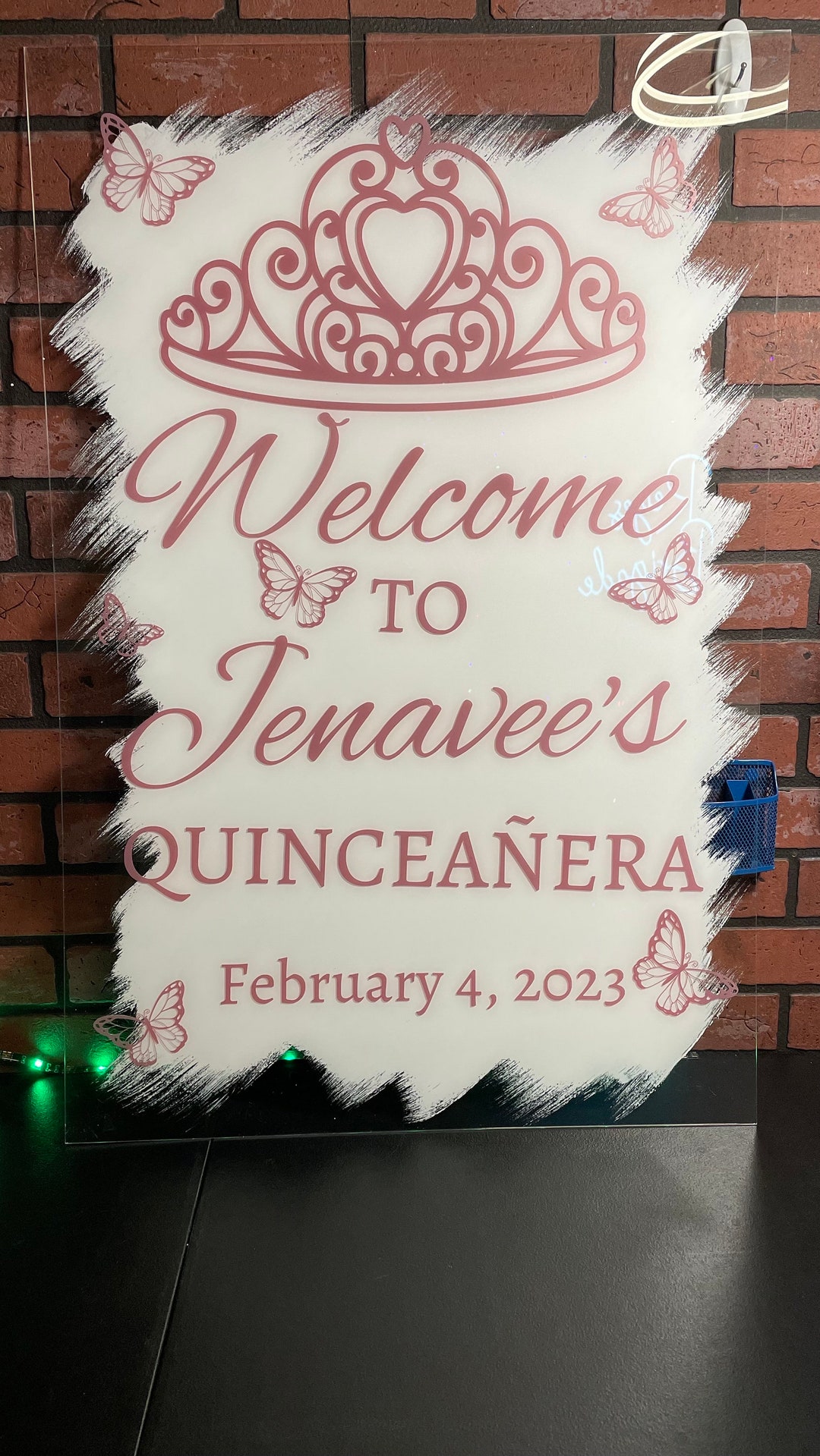 Custom Acrylic Welcome Sign Painted Welcome Sign Brushed - Etsy