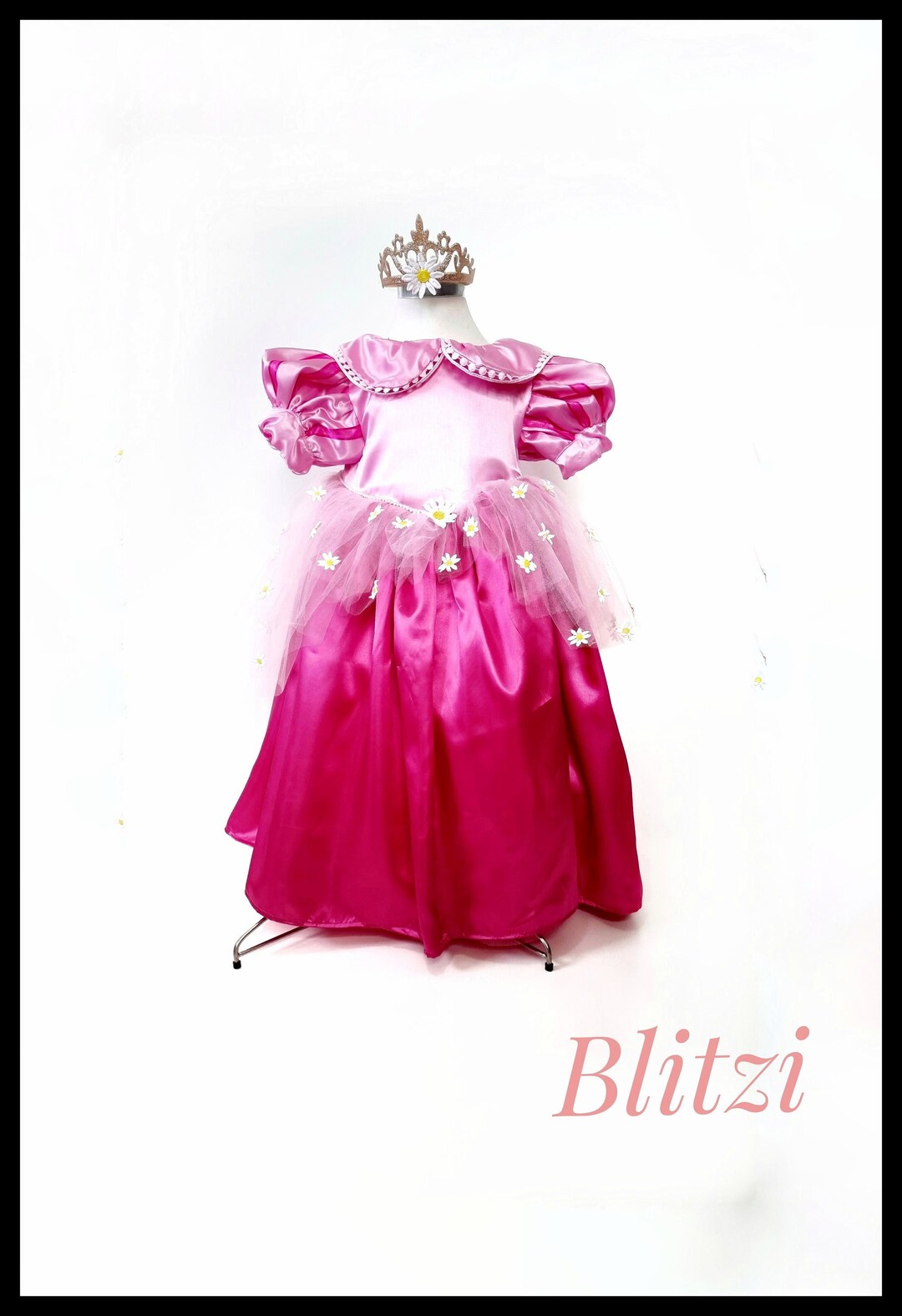Princess Magnolia Inspired Costume With Crown/princess in Black Costume ...