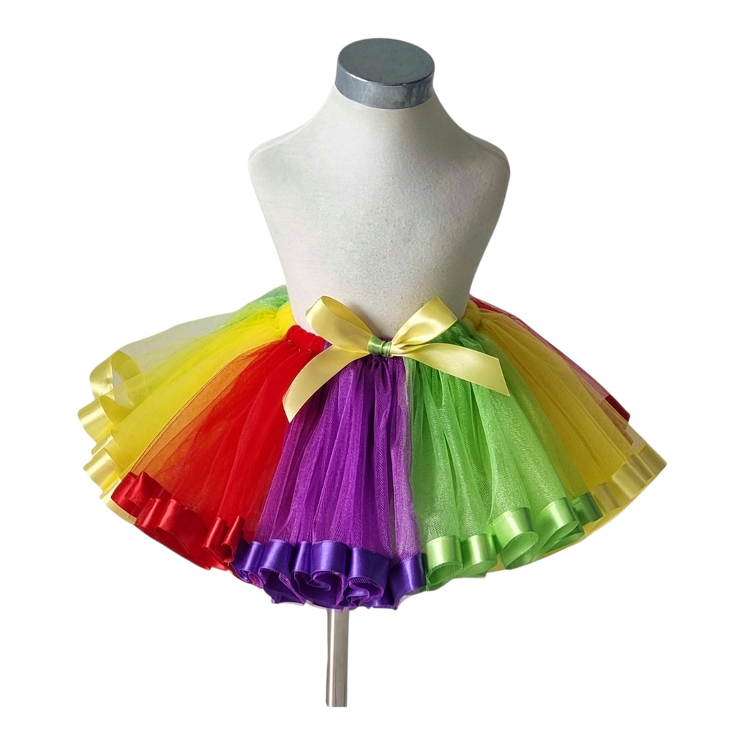 Teletubbies-inspired Birthday Tutu With Ribbon Hem - Etsy