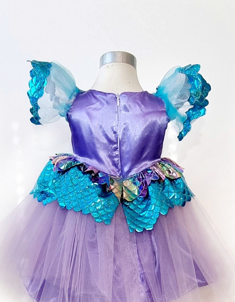 Little Mermaid Inspired Dress With Head Accessory/ Birthday Outfit ...