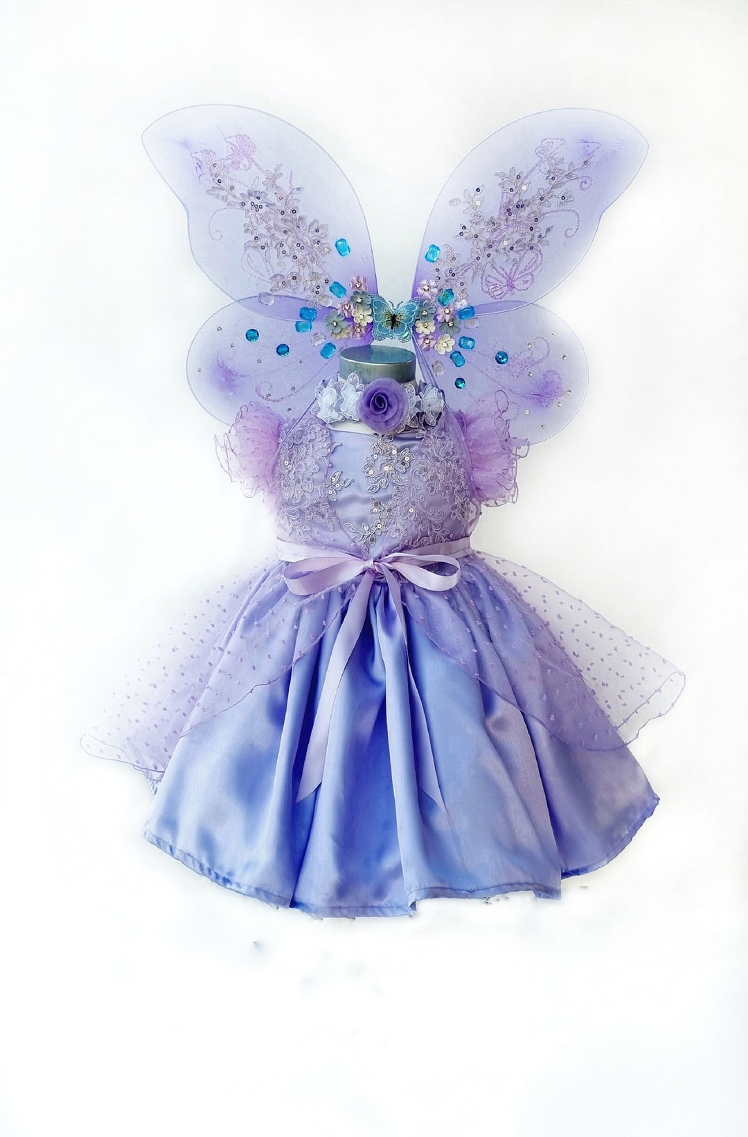 Fairy Dress Head Band With Wings /kids Fairy Dress/birthday Dress ...