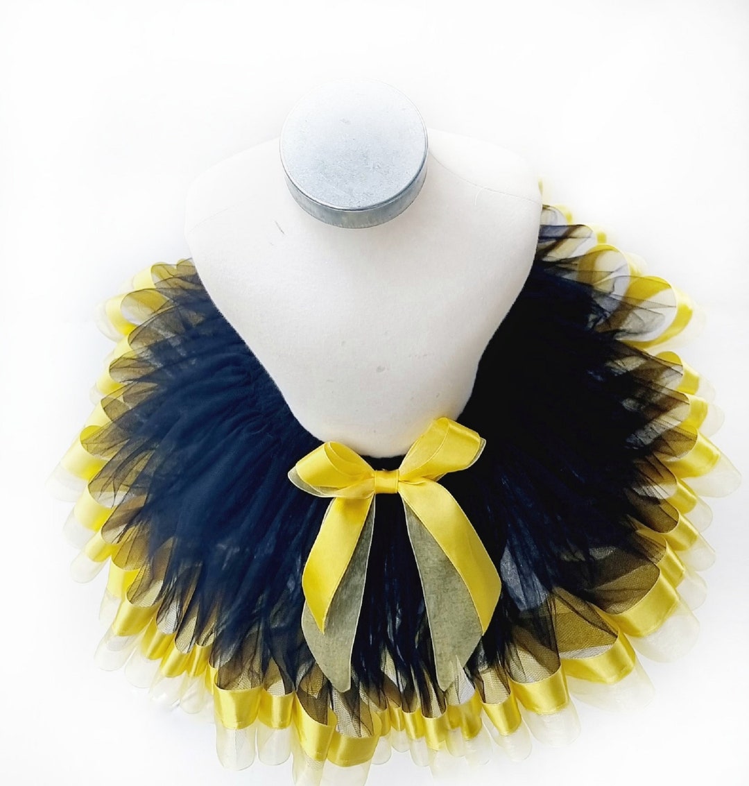 Emma Wiggle Inspired Tutu: Black & Yellow Tulle Skirt - Etsy