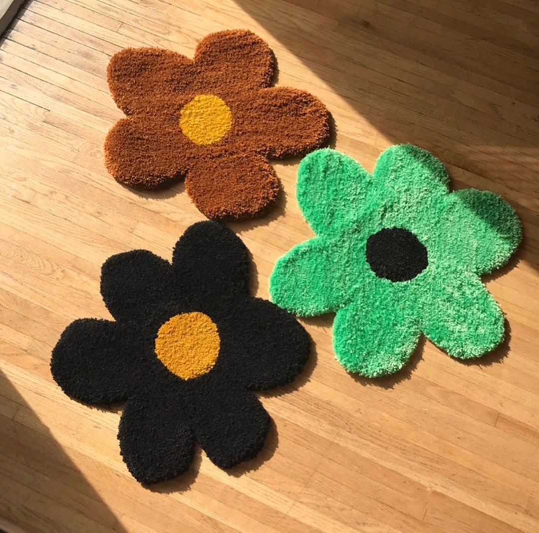 Handmade Flower Rug - Custom Rugs Created to Your Liking - Etsy