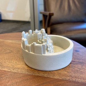 City in the Hands, Concrete Home Decor, Moss Planter, Metropolis ...