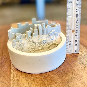 City in the Hands, Concrete Home Decor, Moss Planter, Metropolis ...