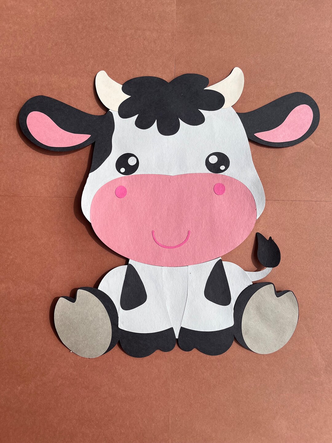 1 Fully Assembled Cute Cow for Bulletin Board Classroom - Etsy