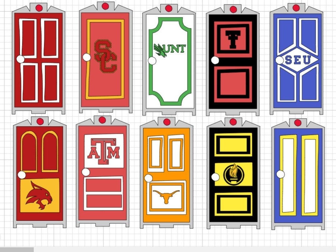 Custom Order: 10 fully Assembled College-themed Doors - Etsy