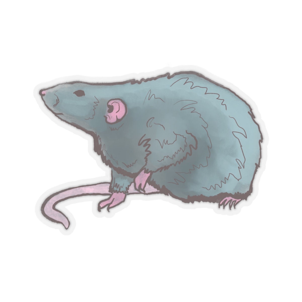 Andalusian Blue Rat: Custom Sticker for Rat Lovers Hand-designed - Etsy
