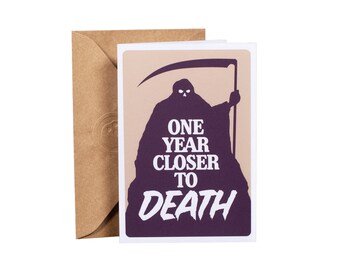 Grim Reaper Birthday Card - Etsy
