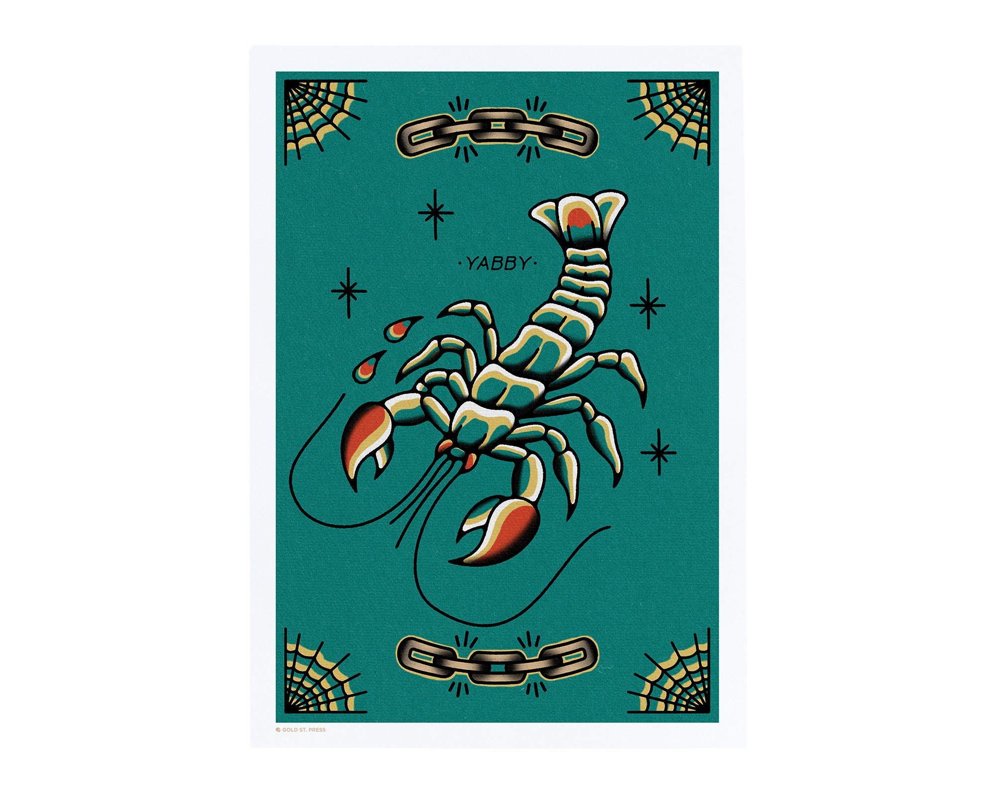 Yabby Tattoo Neo-traditional Scorpion Australian Fauna Handmade Art ...