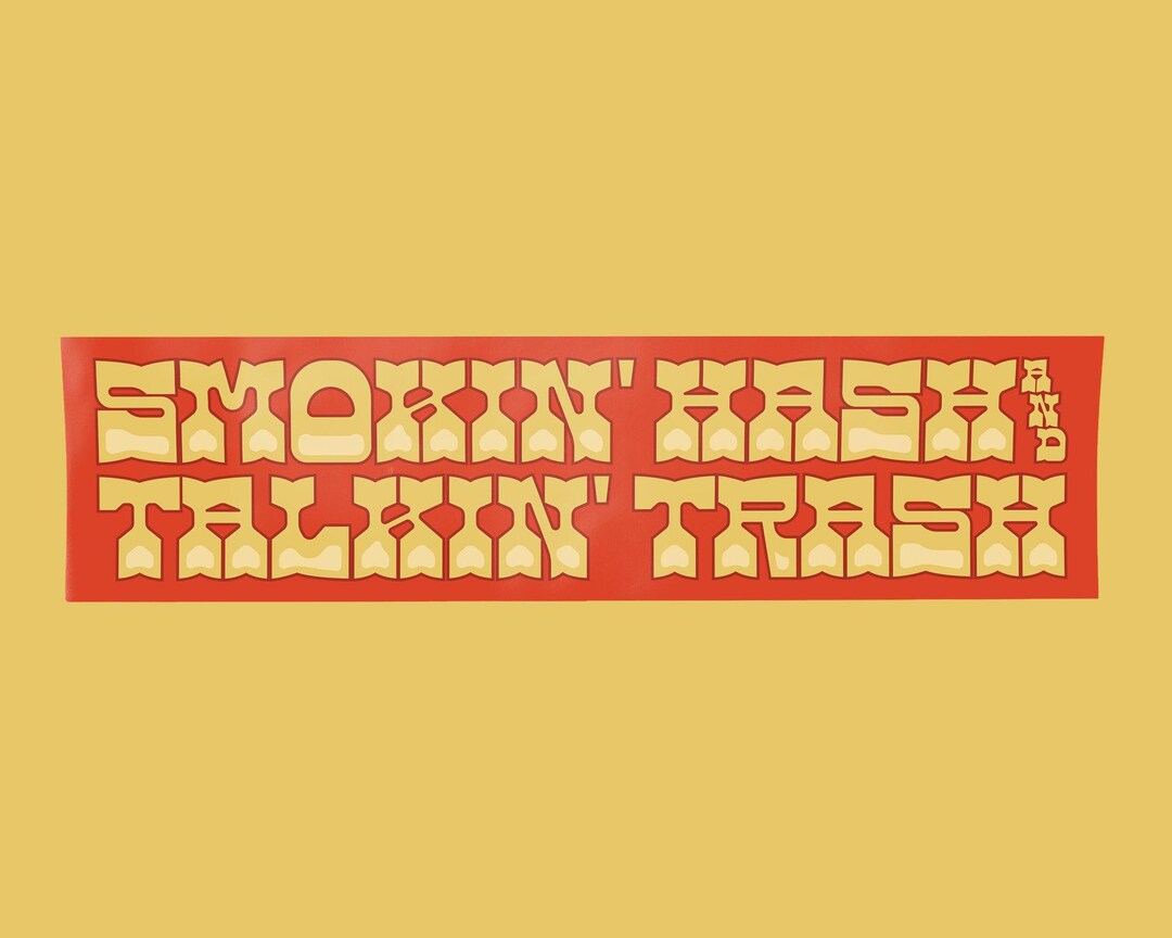 Talkin' Trash Bumper Sticker - Etsy