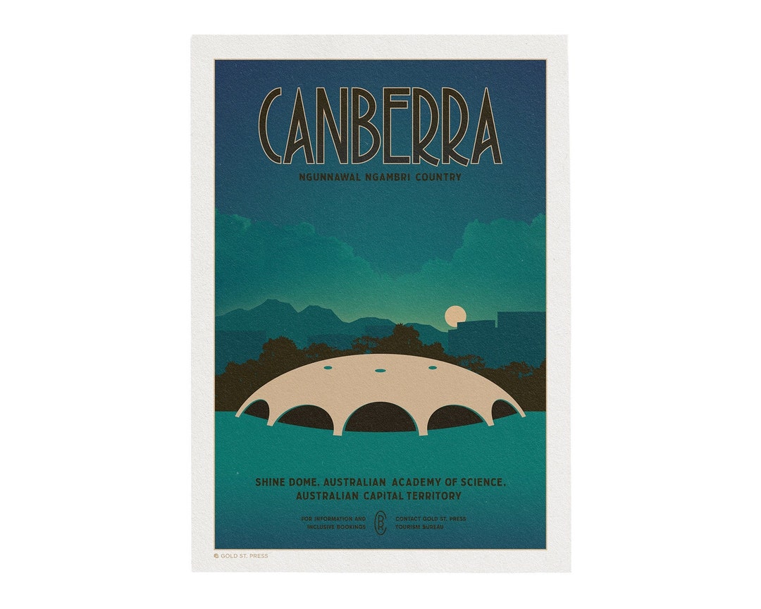 Canberra Science Dome Travel Poster - Etsy