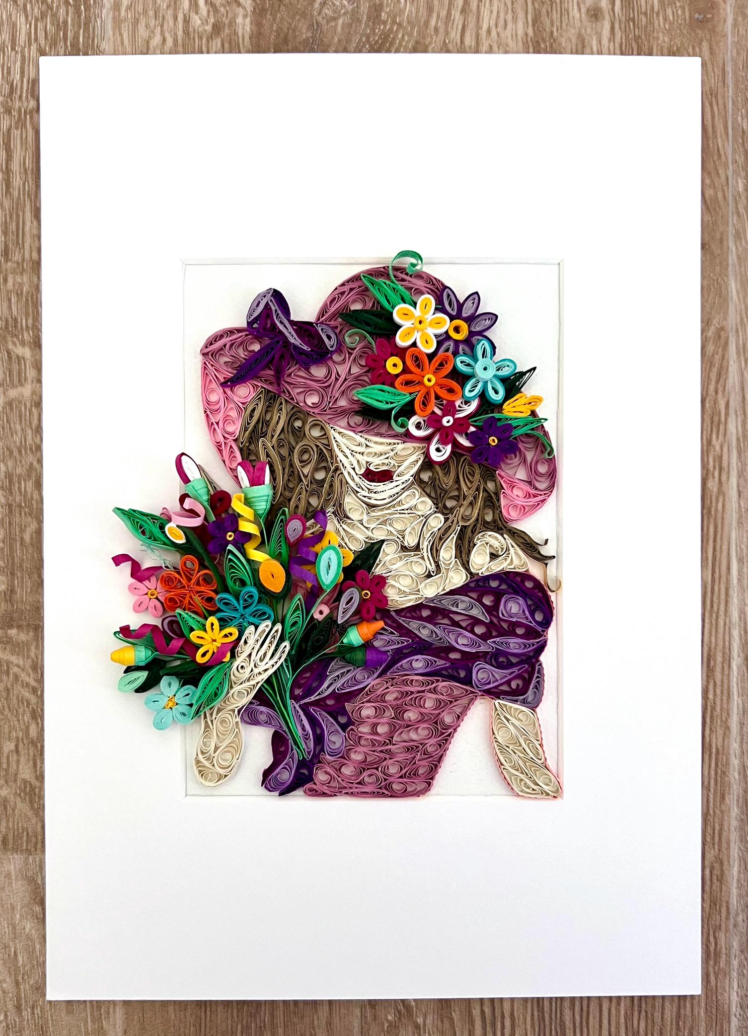 Lady ,quilling Paper Art,handmade,home Decor,gift,nature - Etsy