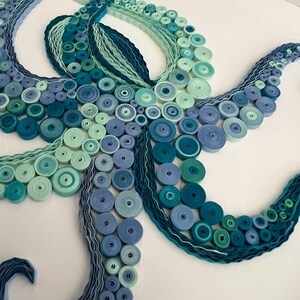 Octopus Blue, Quillingartbygia, Handmade, Homedecor, Wall Hanging ...