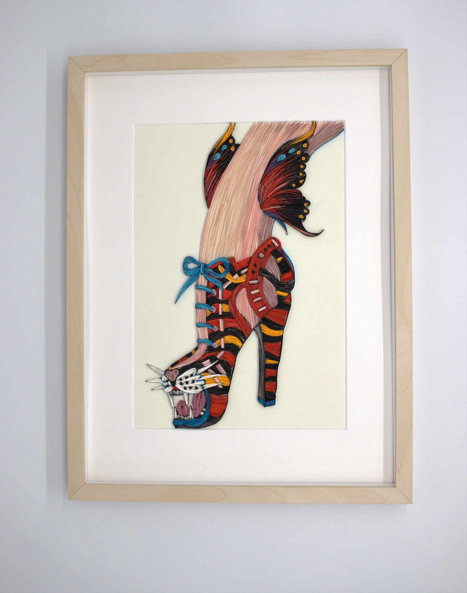 Frame Tiger Shoe Framed Quilling Paper Art, Handmade,homedecor, Wall ...