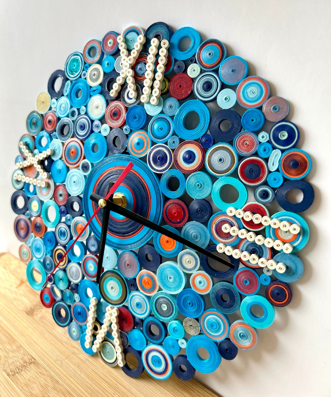 Wall Clock 07 Quilling Paper Art Handmade, Homedecor, Gift Ideas - Etsy