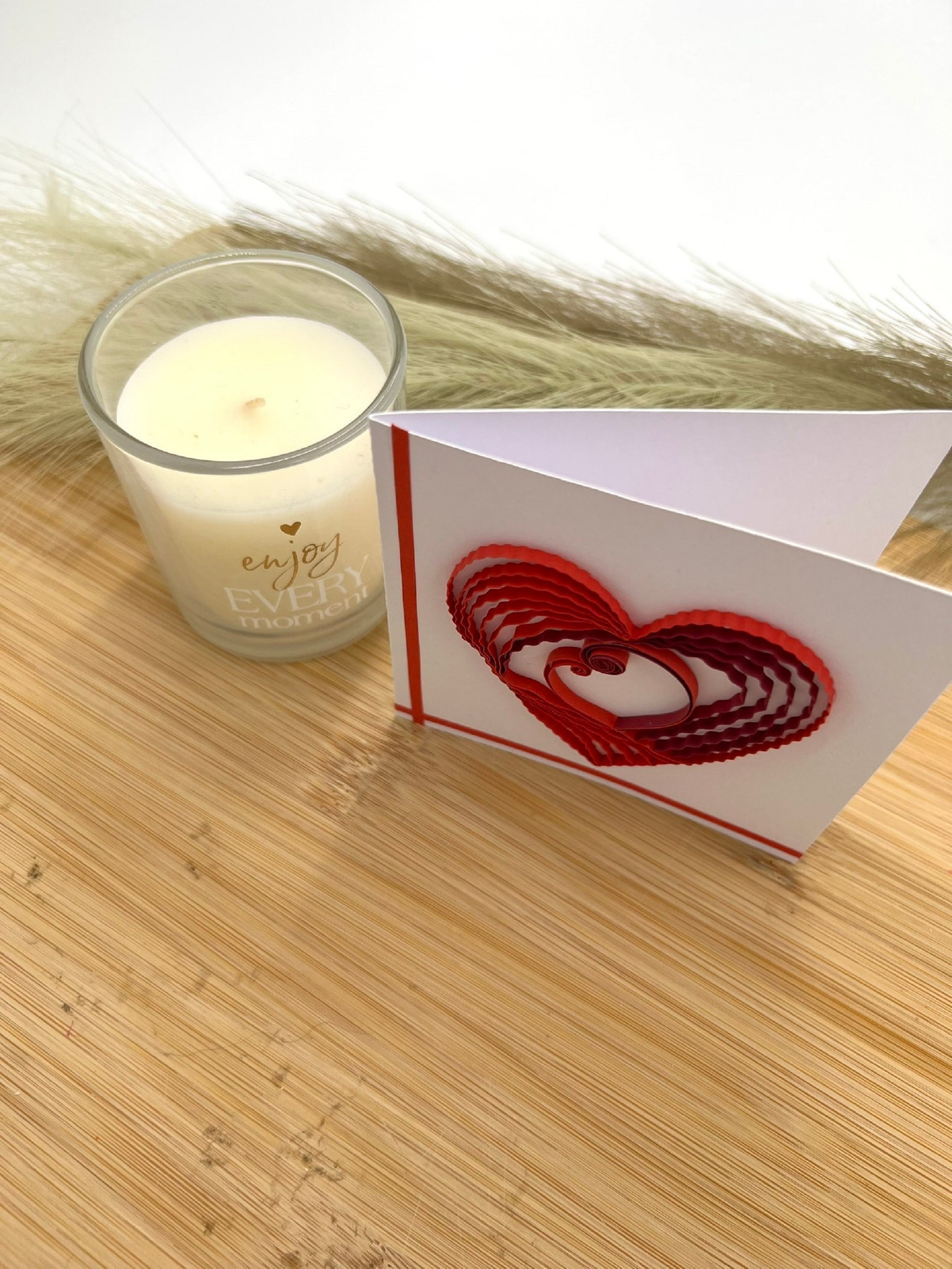 Greeting Cardsheart 17 Red 11x11cm Double Card,handmade,quilling Paper ...