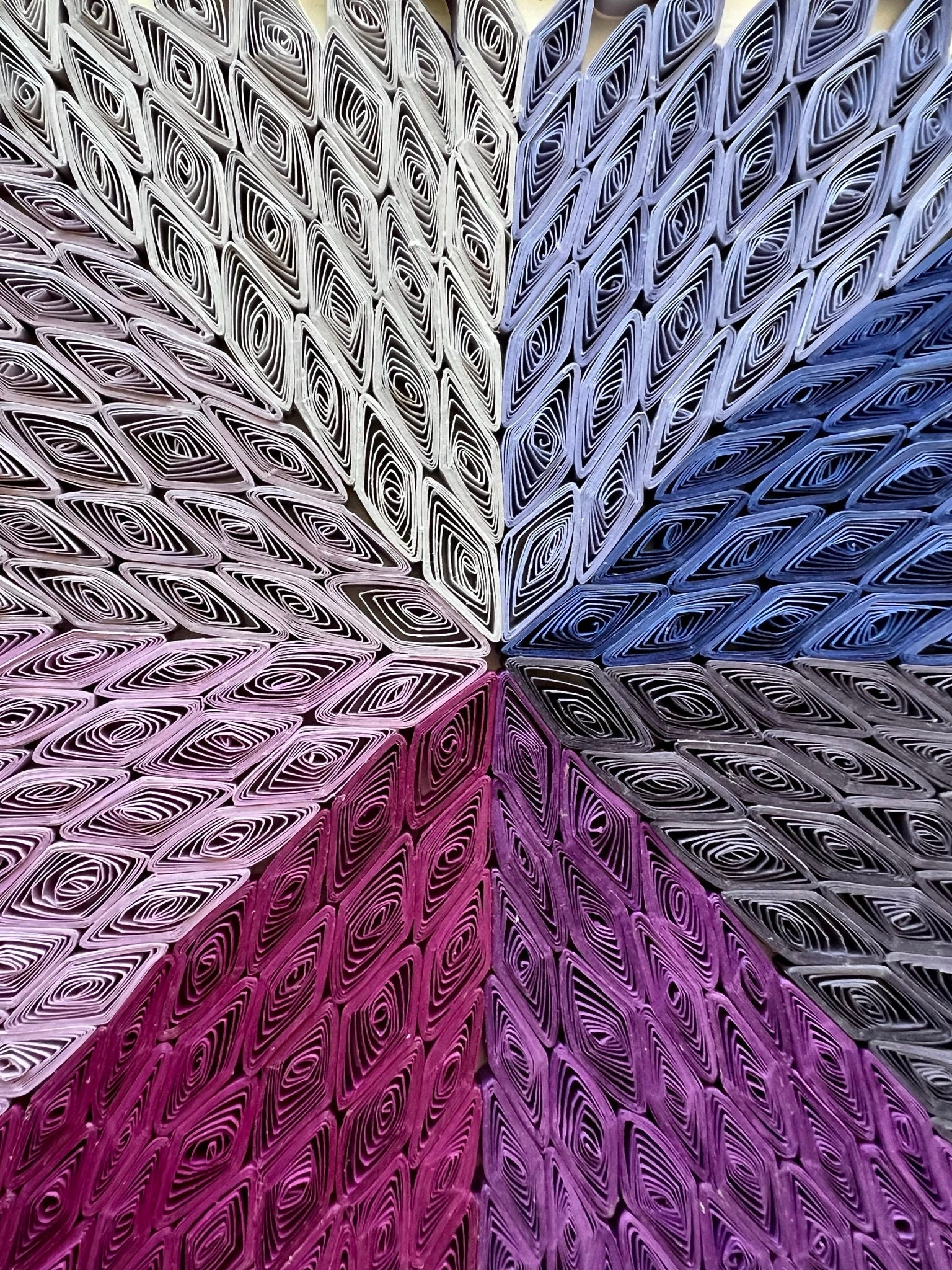 Frame Lavender Flower, Quill Paper Art,handmade,home Decor,wall Hanging ...