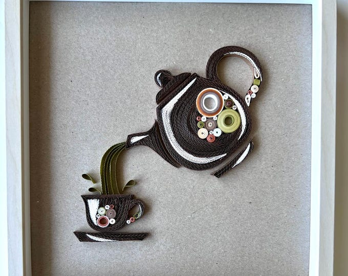 It's Tee Time, Quill Art, Handmade Frame, Gift Ideas - Etsy