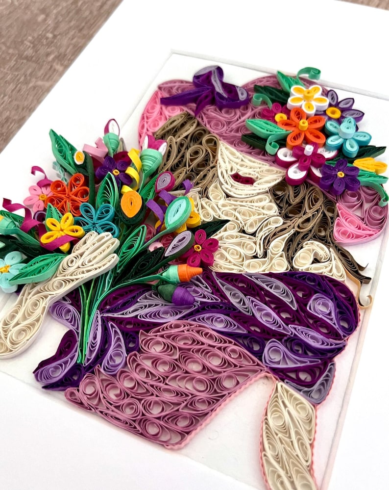Lady ,quilling Paper Art,handmade,home Decor,gift,nature - Etsy