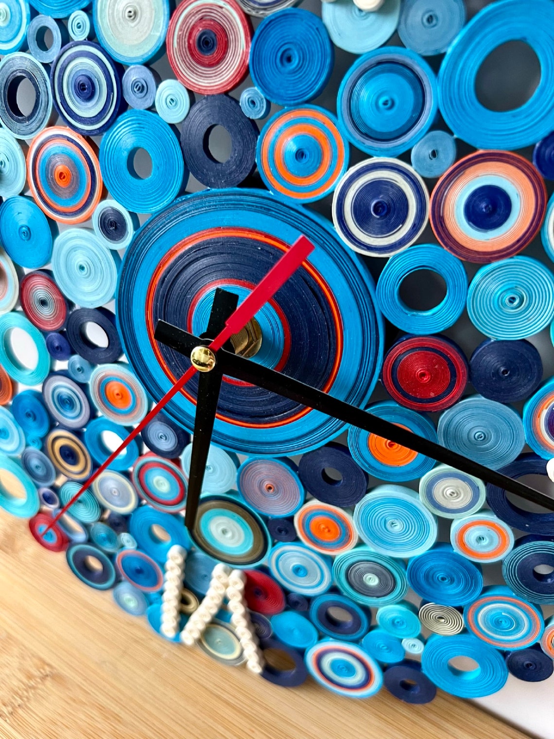 Wall Clock 07 Quilling Paper Art Handmade, Homedecor, Gift Ideas - Etsy